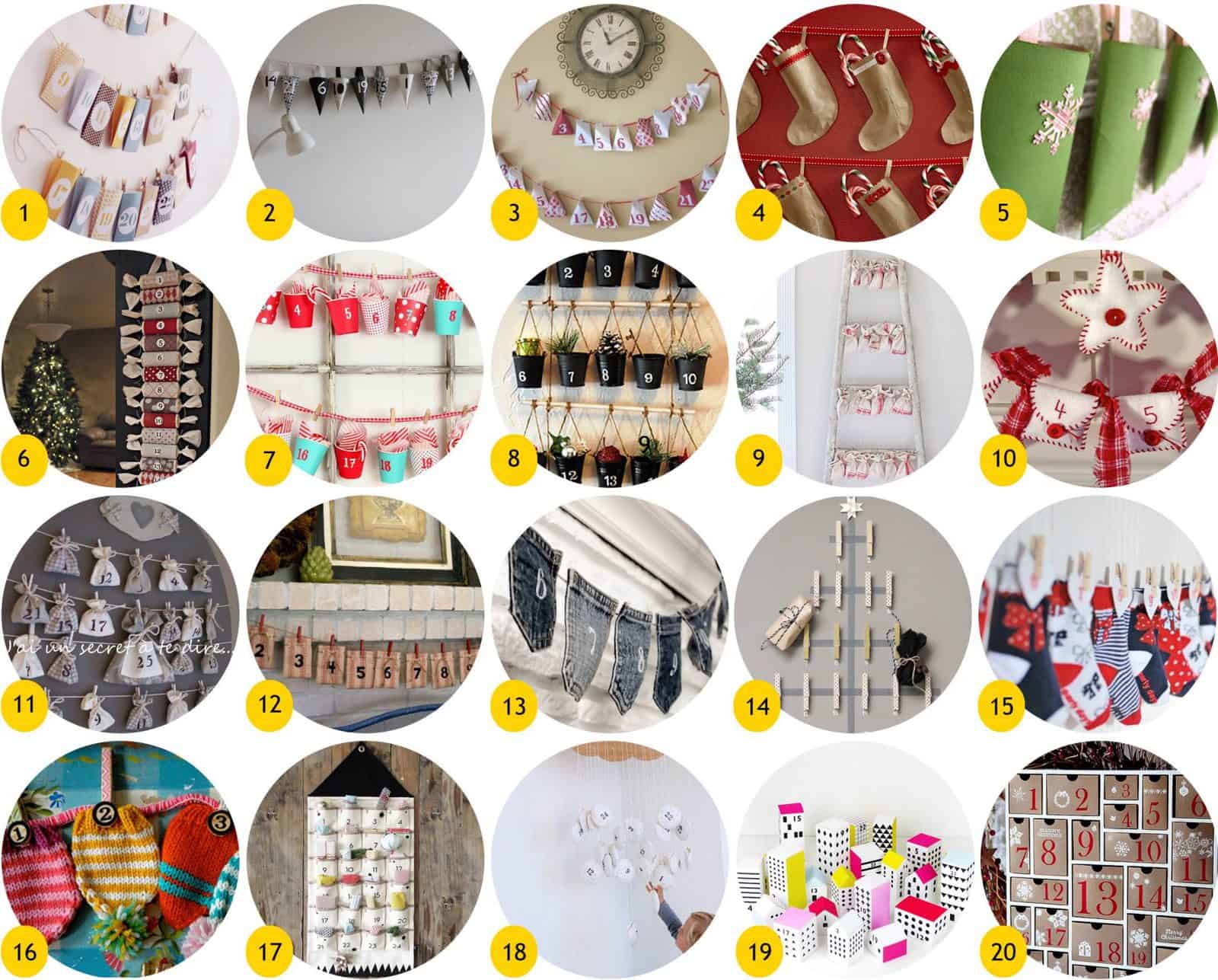 20 Ideas para hacer un Calendario de Adviento