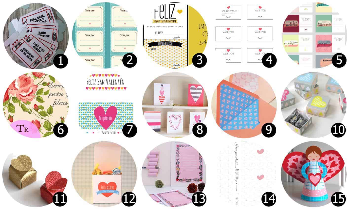 15 Imprimibles gratis para San Valentín